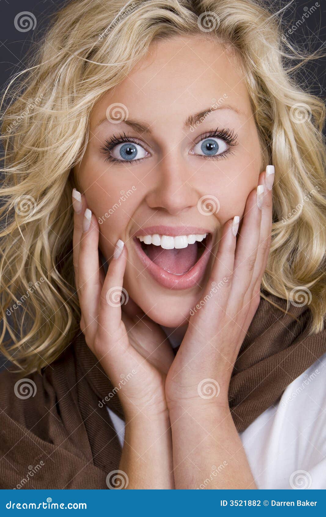 Surprisingly Happy stock photo. Image of cheerful, laugh - 3521882