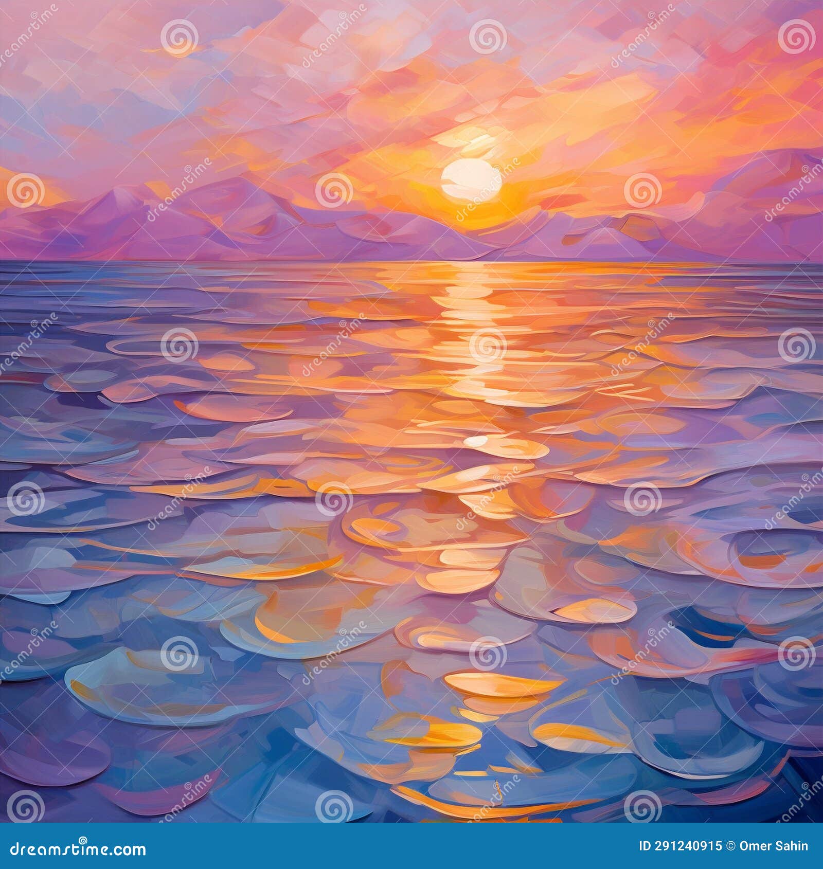 Surreal Abstract Reflection Artwork Capturing Twilight Reflections Stock Illustration ...