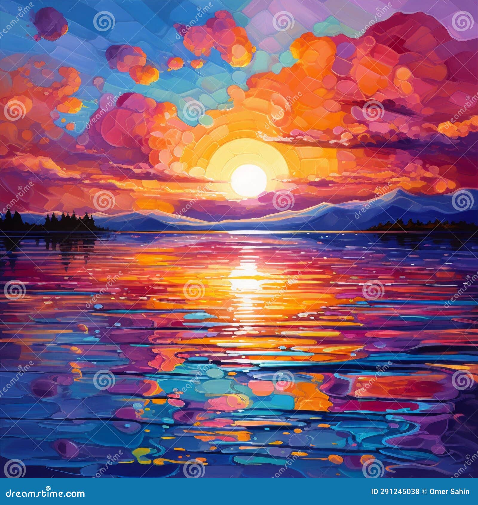 Surreal Abstract Reflection Artwork Capturing Twilight Reflections ...