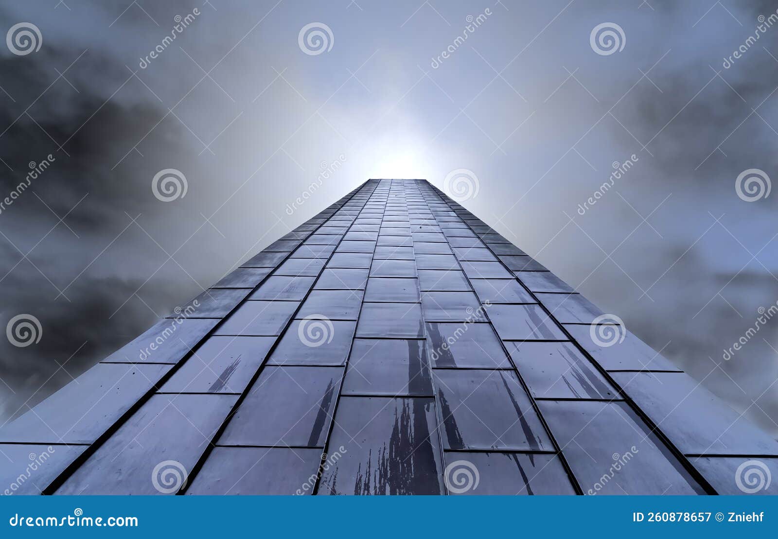 Surreal Abstract View of Rectangular Constructive Element Against Gray ...