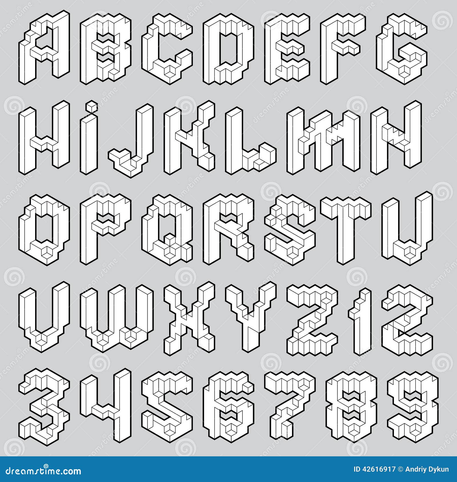 Surreal alphabet stock vector. Illustration of effect - 42616917