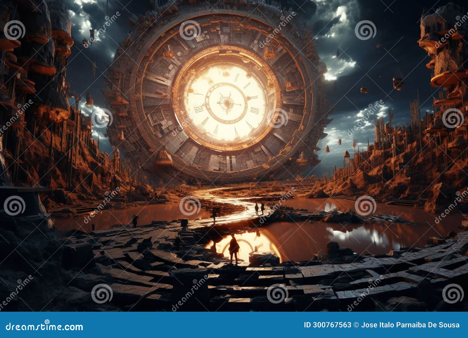 Surreal Apocalypse Where Reality is a Vibrant Stock Illustration ...