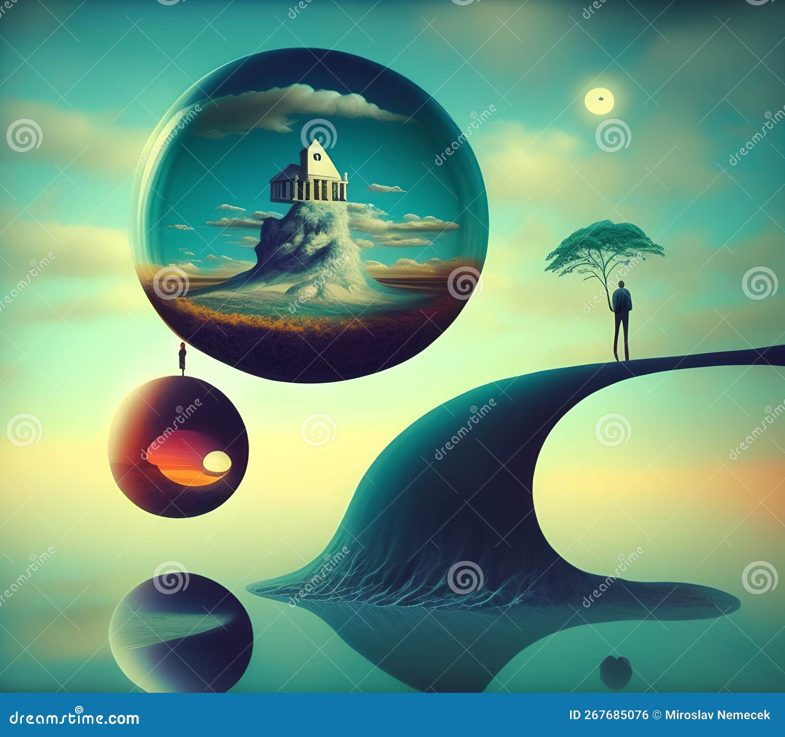 Surreal Art, Generative AI Illustration Stock Photo - Image of design ...