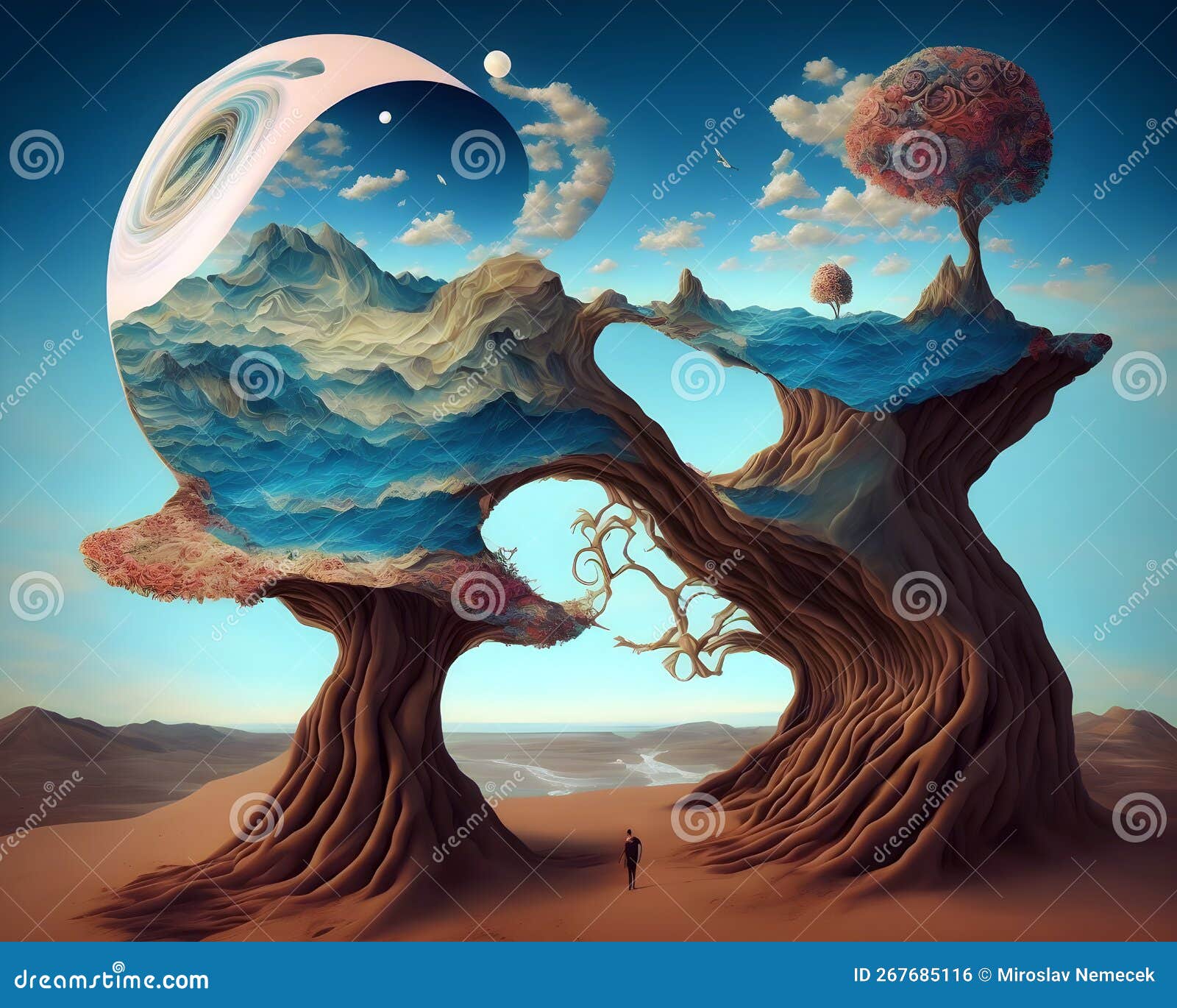 Surreal Art, Generative AI Illustration Stock Photo - Image of ...