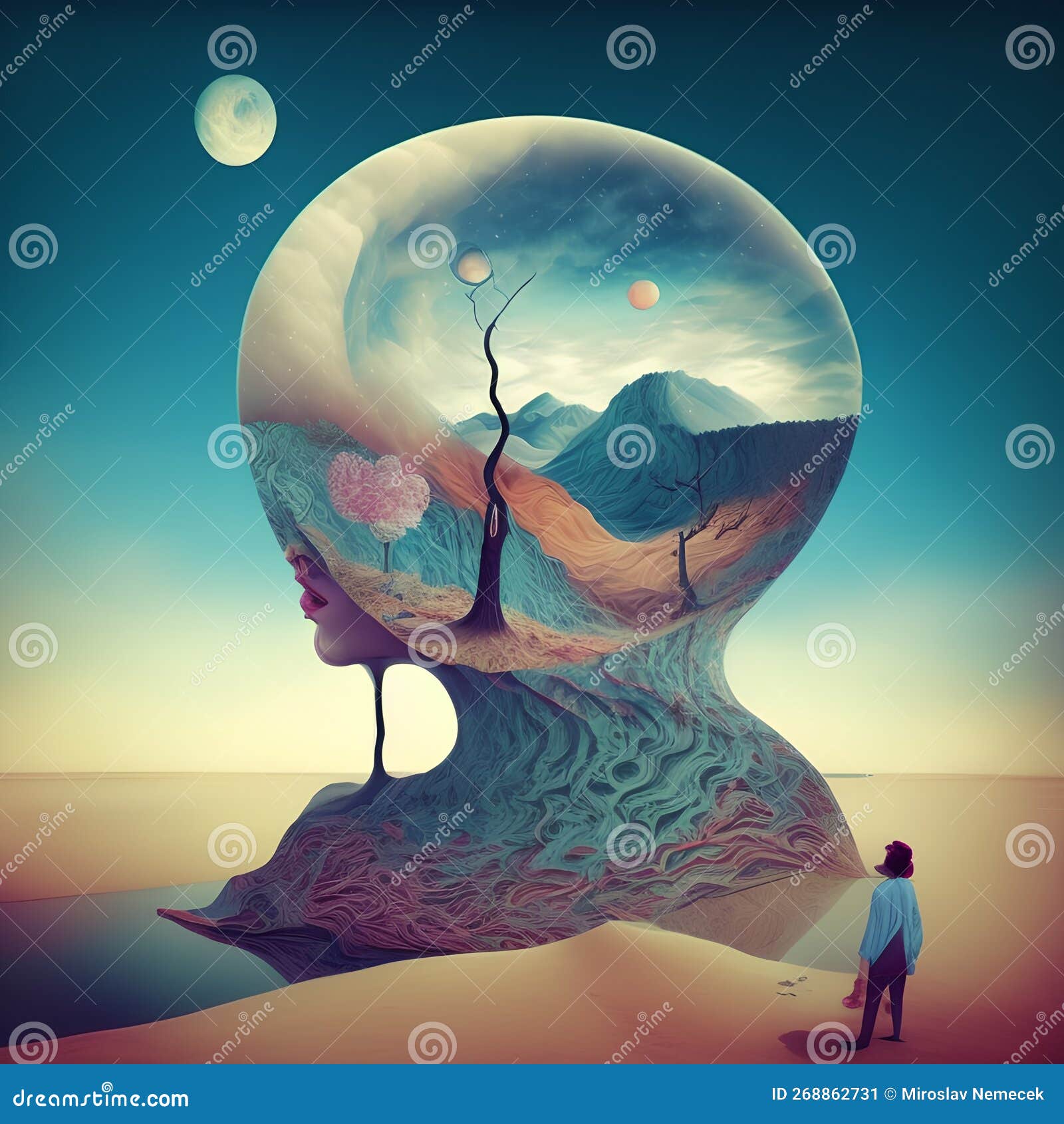 Surreal Art, Generative AI Illustration Stock Illustration ...