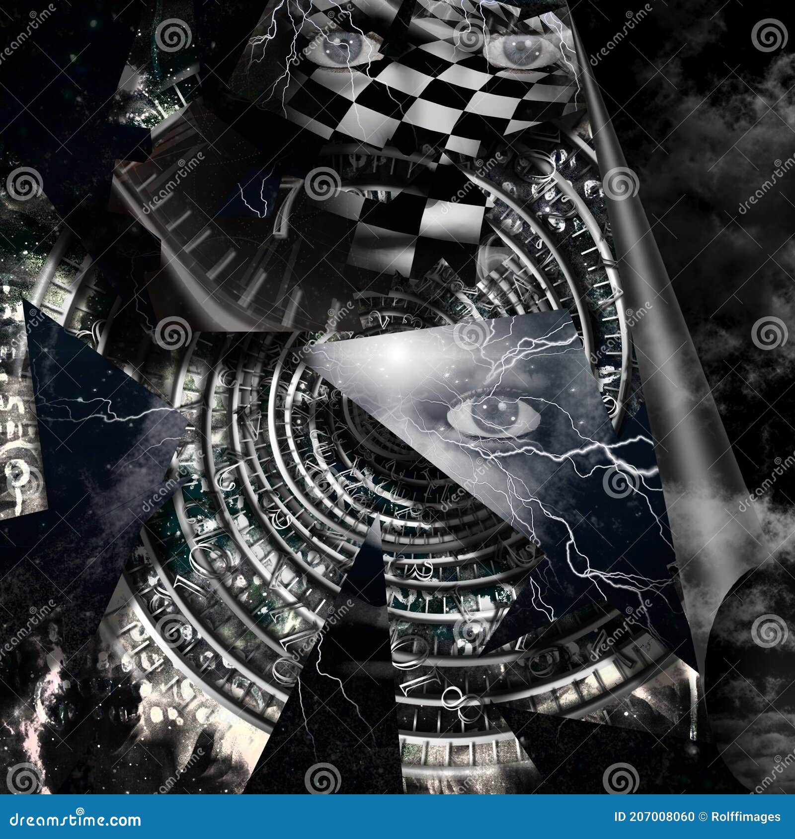 Surreal Art. Shards of Reality Stock Illustration - Illustration of ...