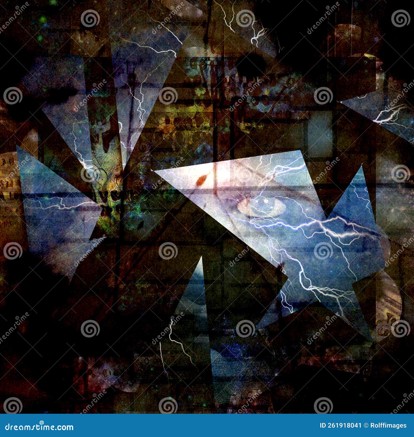 Surreal Art. Shards of Reality Stock Illustration - Illustration of ...