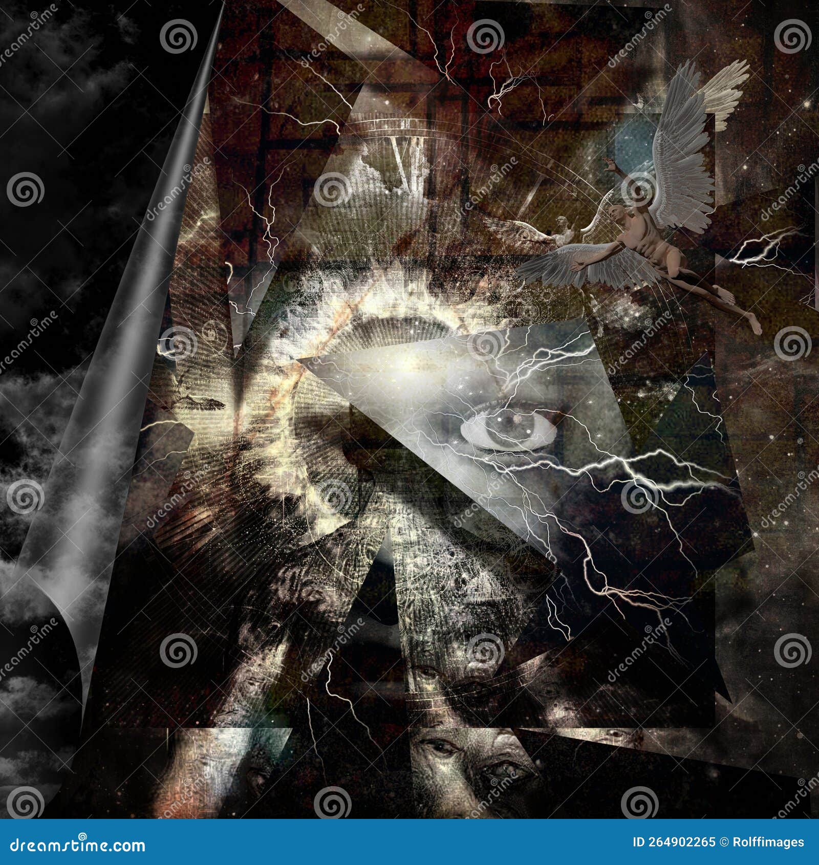 Surreal Art. Shards of Reality Stock Illustration - Illustration of ...