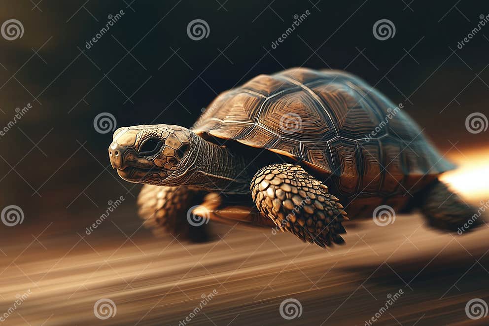 Fast Moving Turtle with Rocket Propulsion Stock Image - Image of ...