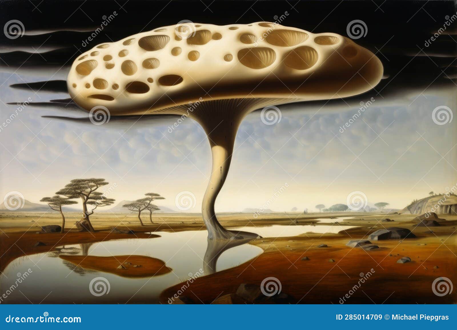 A Surreal Artwork of Humans and Landscapes Created with Generative AI ...