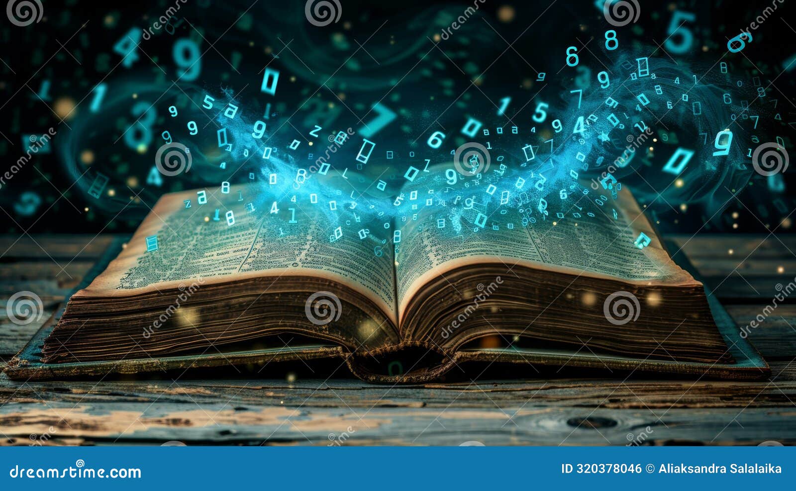 Numbers Flowing Out Of An Open Book Create A Surreal Design Concept For ...