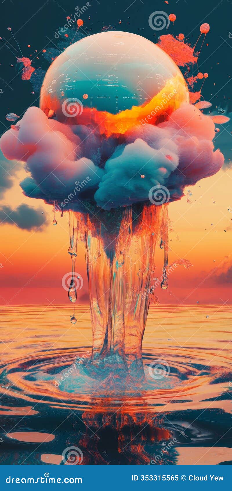 Surreal Big Data Visualization Artwork Featuring Melting Sphere in ...