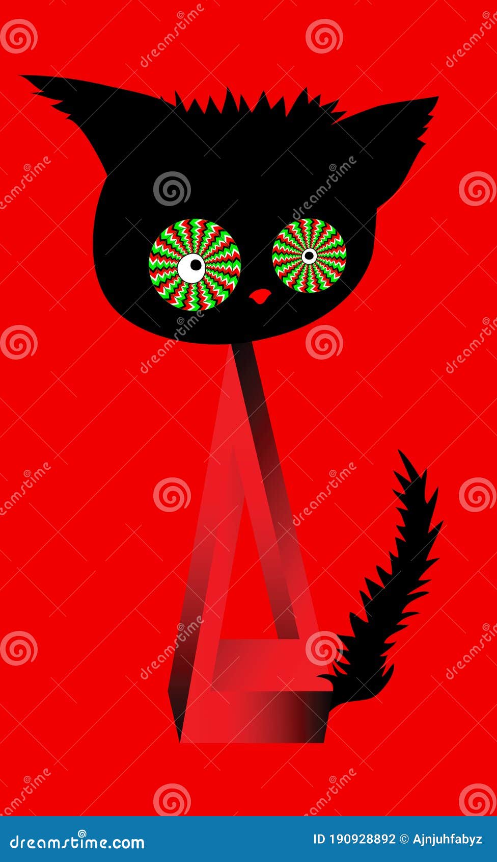 Surreal cat 1 stock illustration. Illustration of creative - 190928892