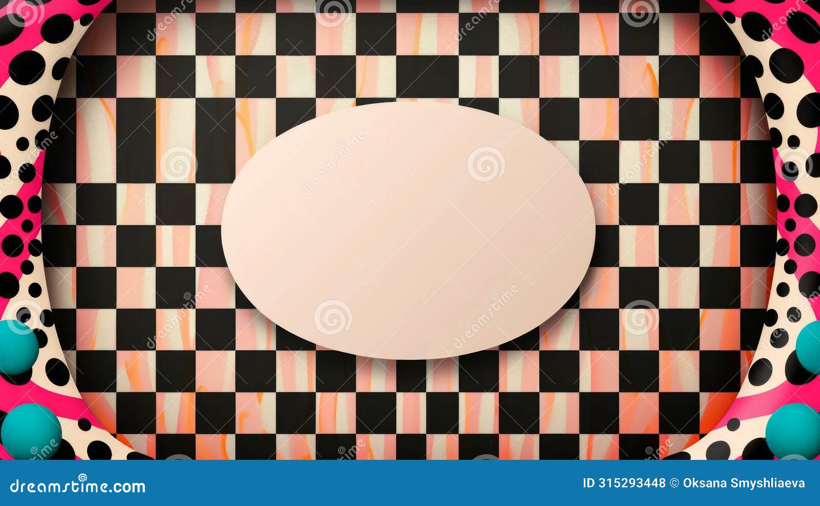 Surreal Checkerboard Background with Abstract 3D Shapes Stock Photo ...