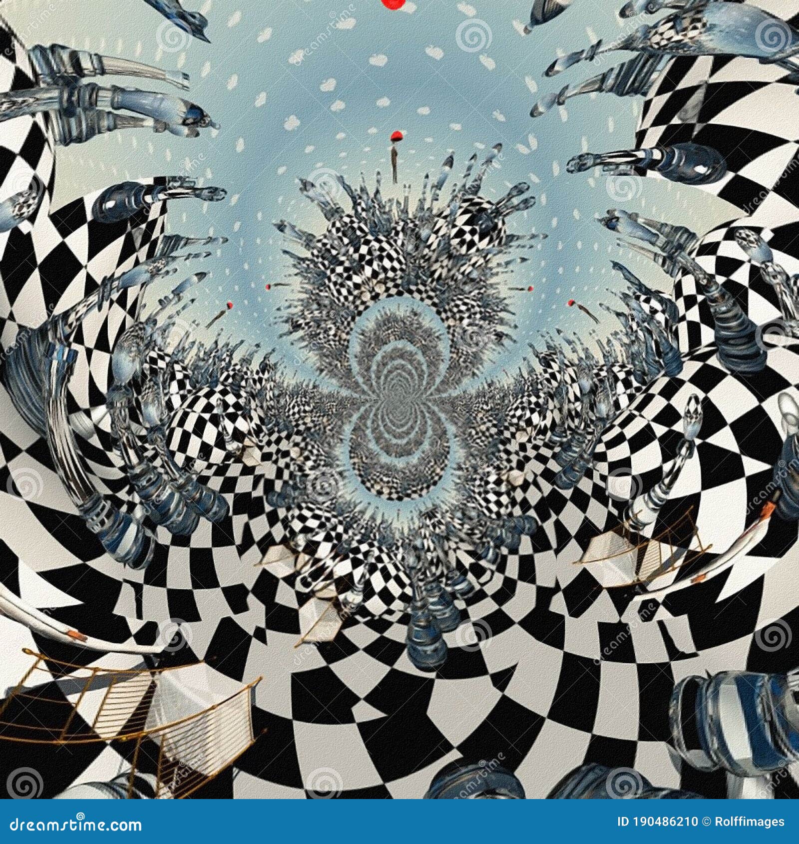 Surreal Chess Board stock illustration. Illustration of fairytale ...