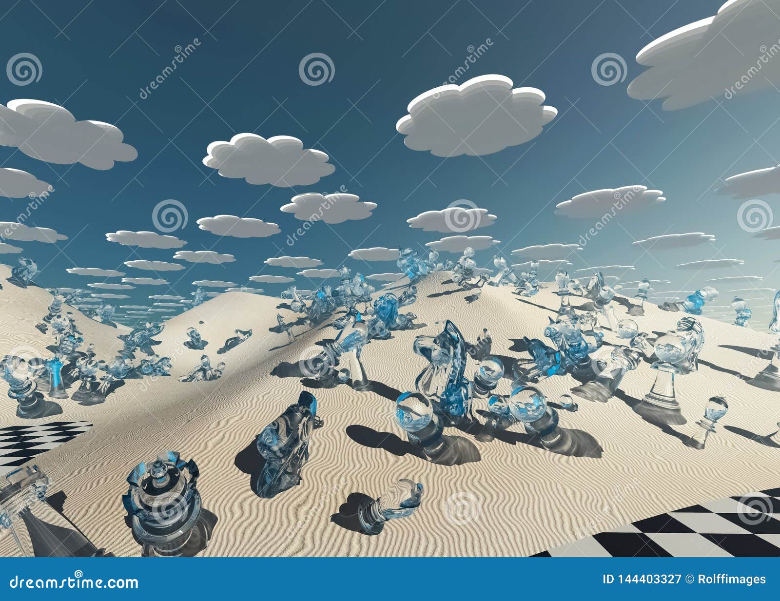 Surreal Chess Board Landscape Royalty-Free Stock Photo | CartoonDealer ...