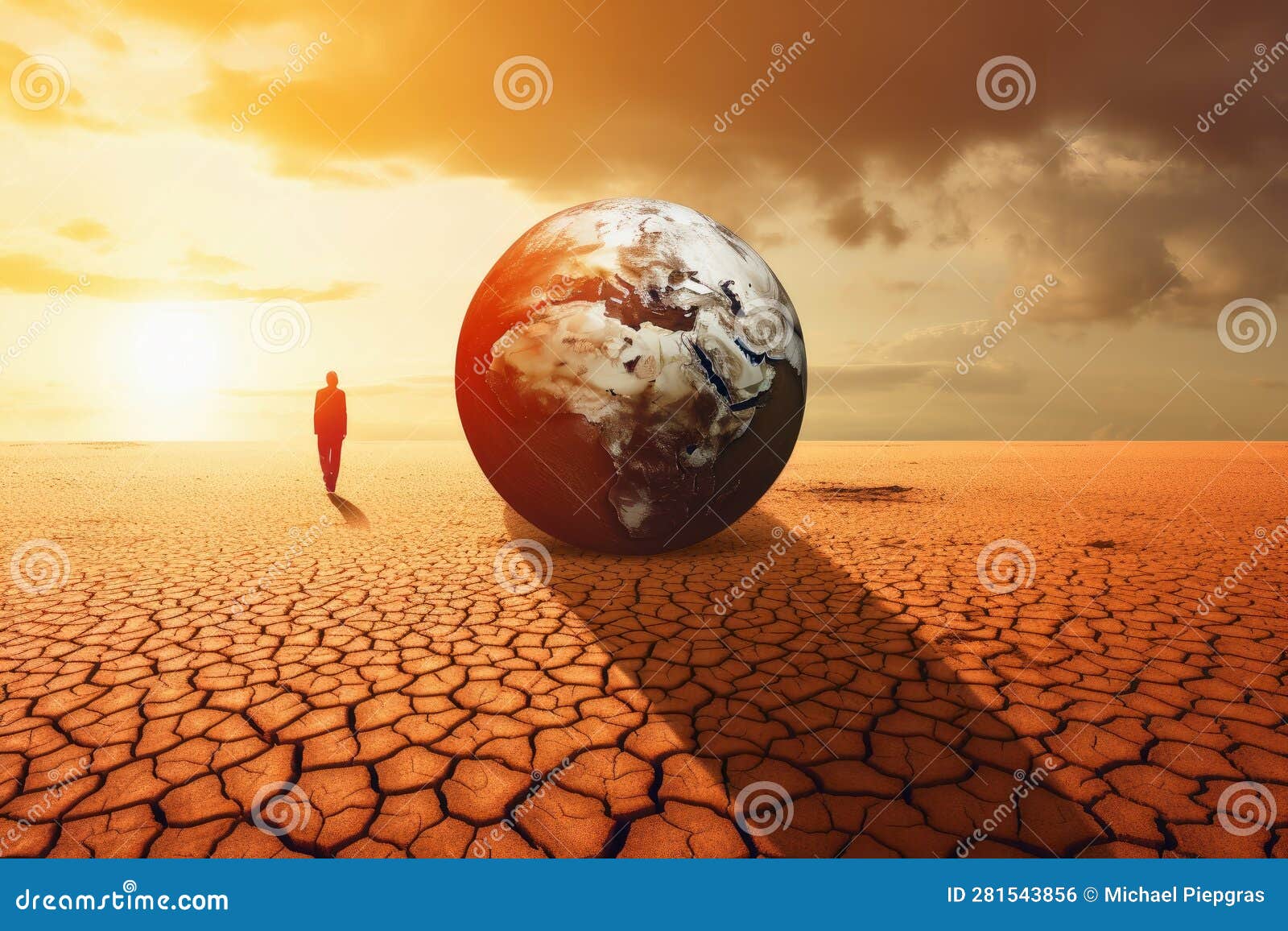 Surreal Climate Change: A Realistic Painting Of A Melting Dead Tree And ...