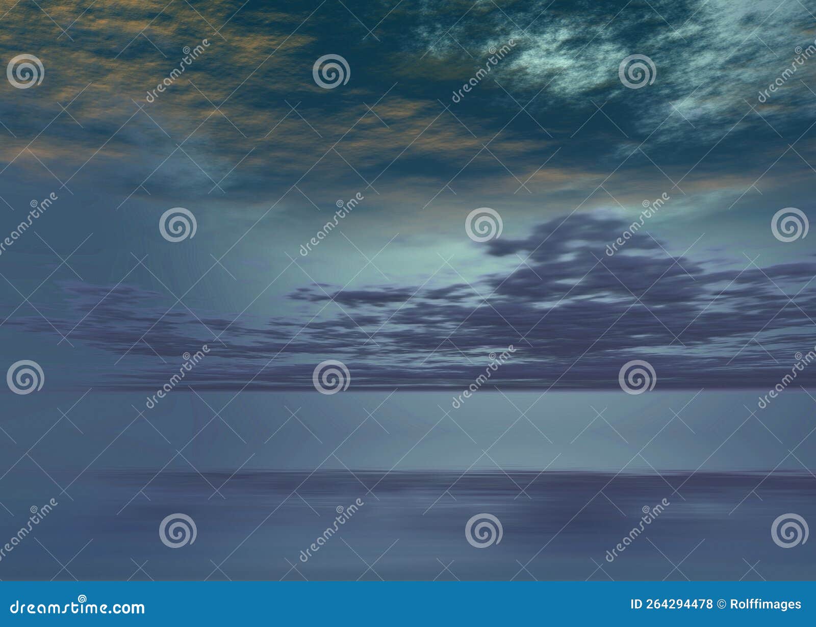 Surreal clouds in sky stock illustration. Illustration of cloud - 264294478