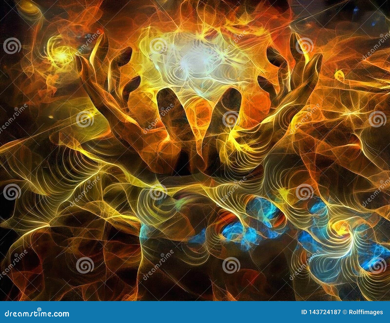 Abstract hands stock illustration. Illustration of almighty - 143724187