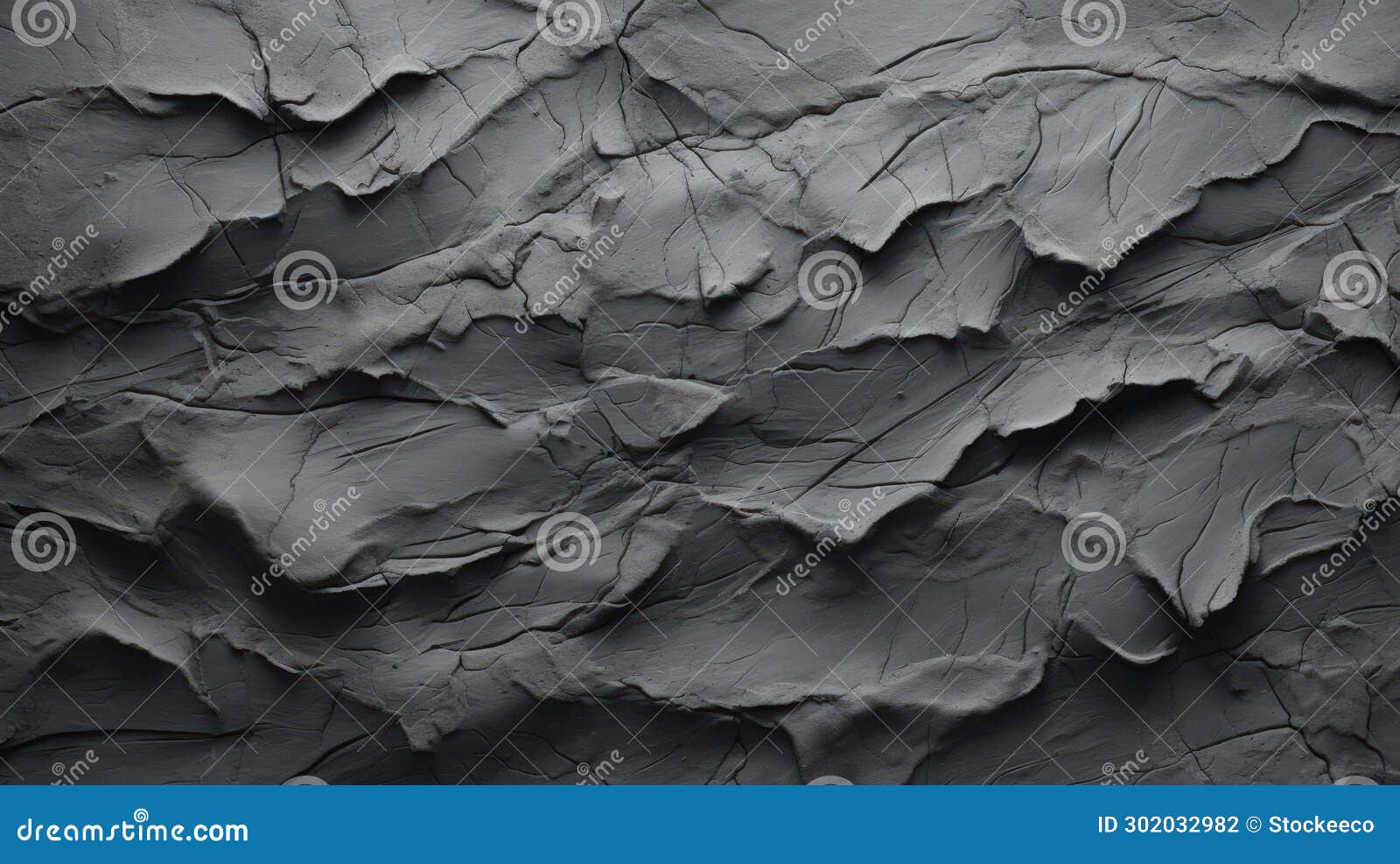 Surreal Cracking Grey Wall: a Dark and Foreboding Landscape Stock ...