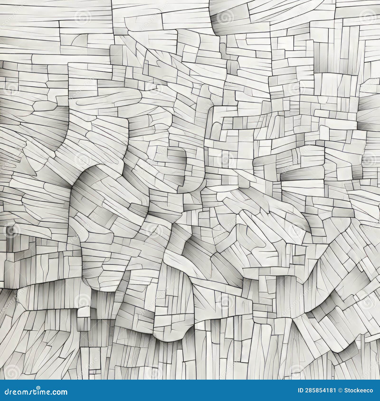 Abstract Drawing with Intricate Black and White Grids Stock ...