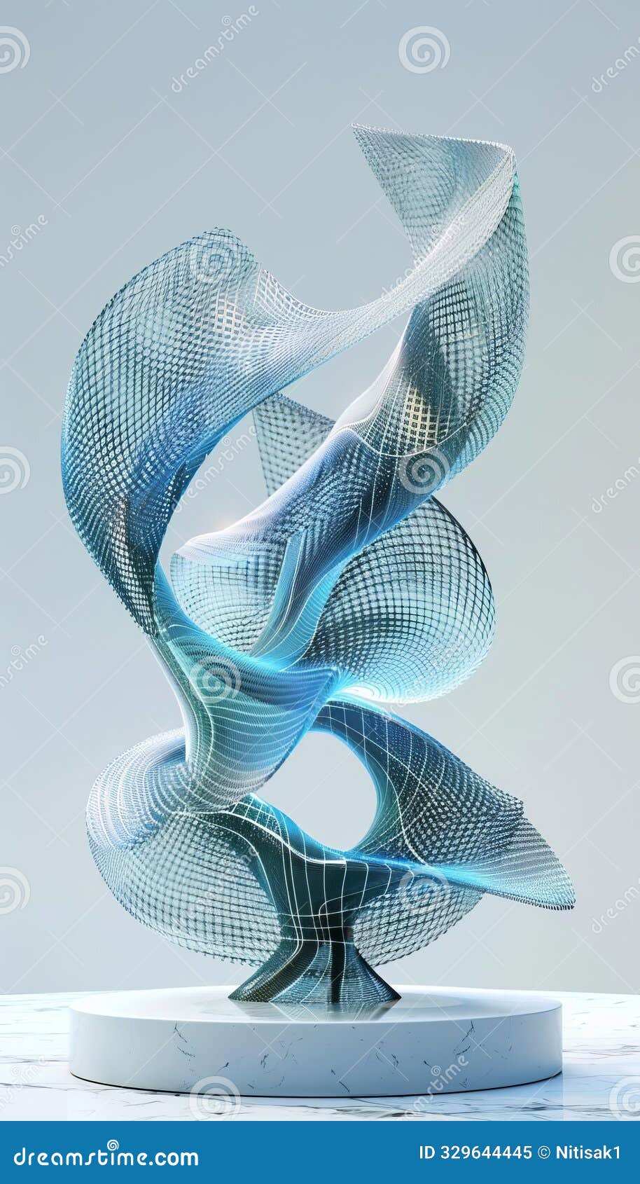 1 Surreal 3D Render Abstract Geometric Shape Mesh Pattern Object Stock ...