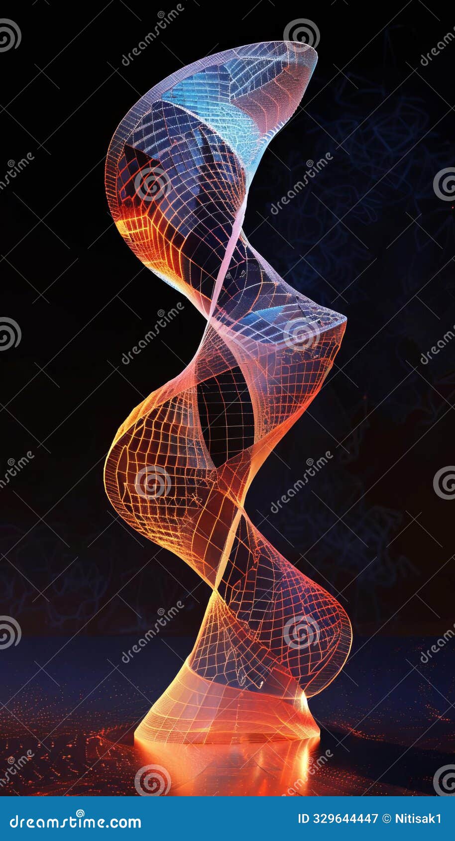 1 Surreal 3D Render Abstract Geometric Shape Mesh Pattern Object Stock ...