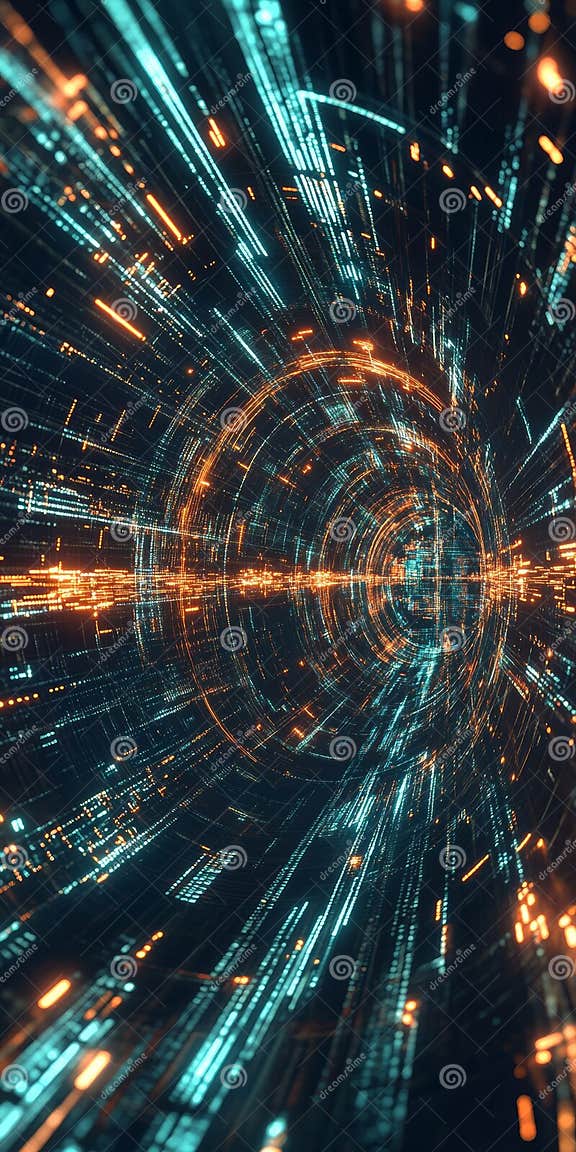 Surreal Data Environment with Dynamic Objects and Light Streams in a ...