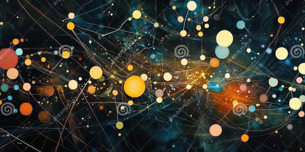 Surreal Data Visualization with Colorful Points and Dynamic Lines ...