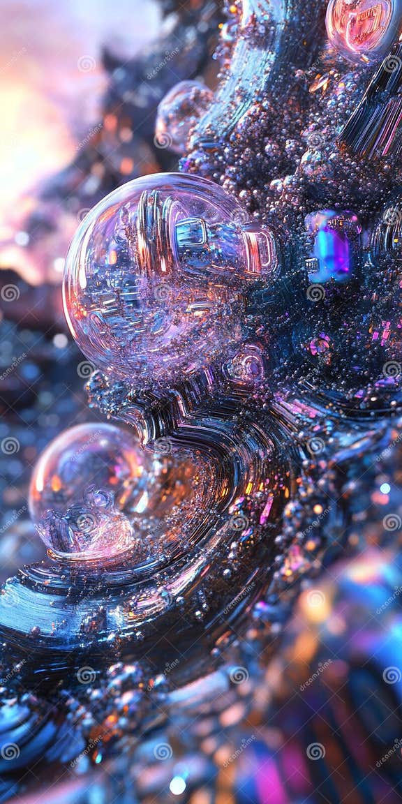 Surreal Data Visualization of Melting Points in a Colorful Abstract Style Stock Illustration ...