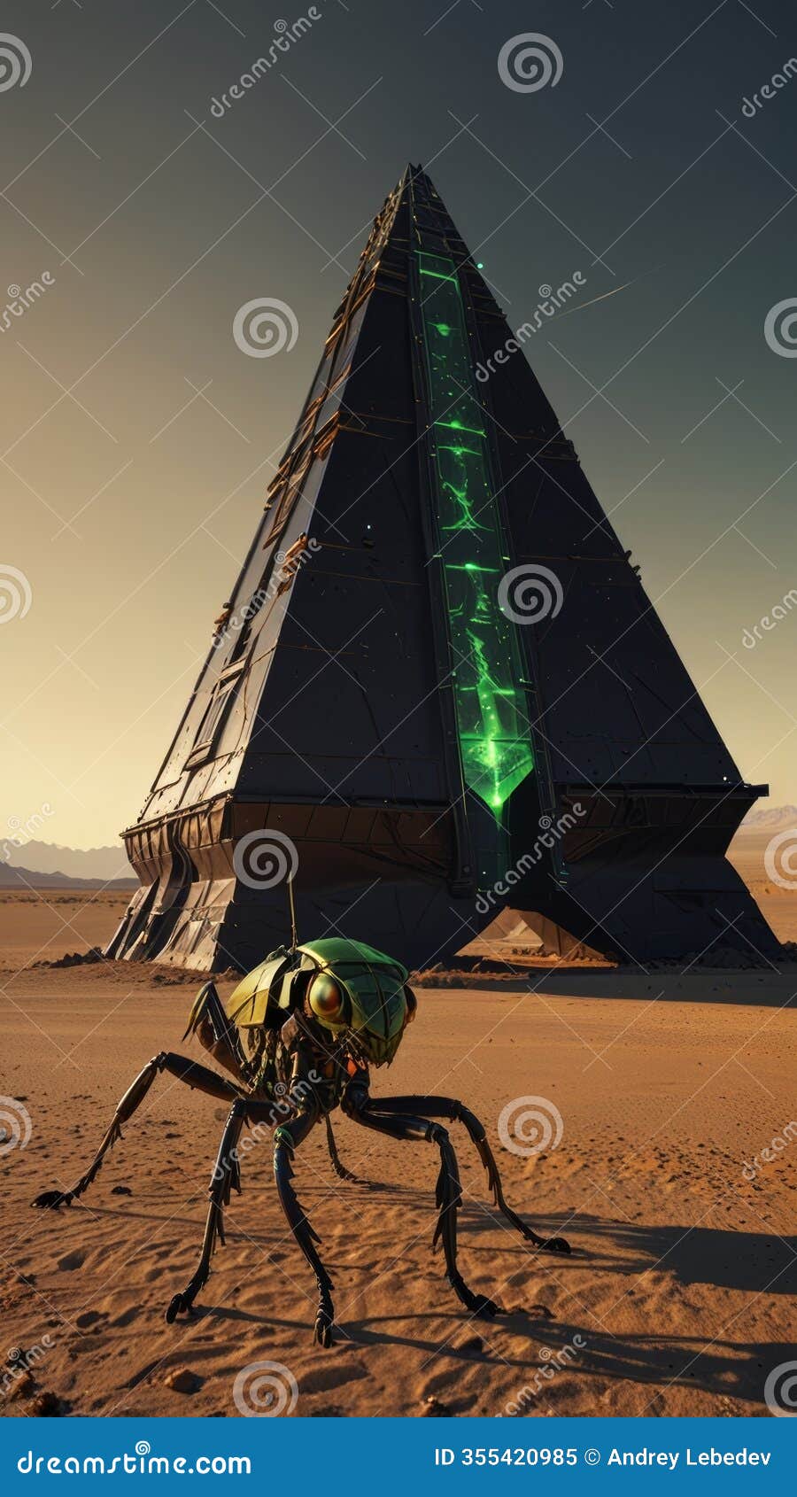 Encounter with the Insectoid Alien Civilizatio Stock Image - Image of ...