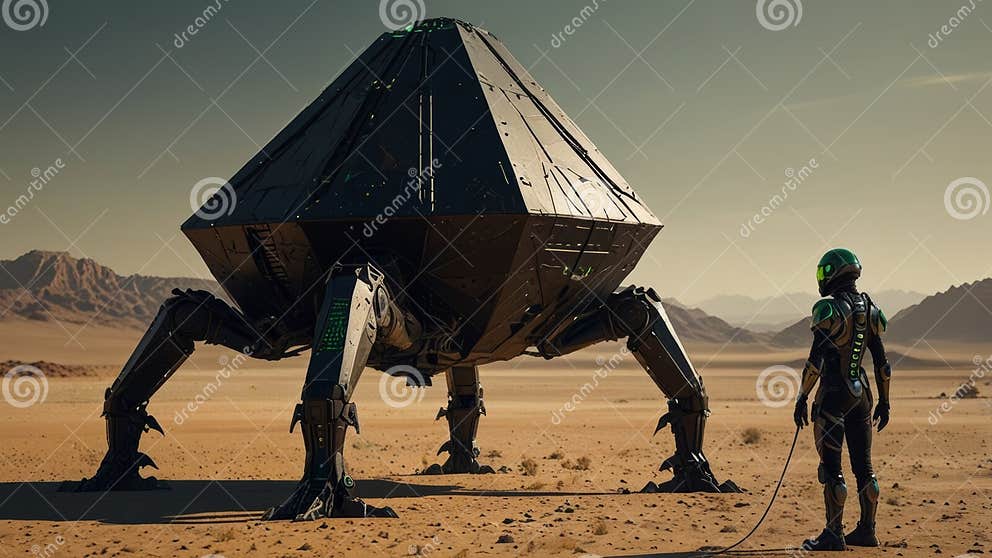 Encounter with the Insectoid Alien Civilizatio Stock Photo - Image of ...