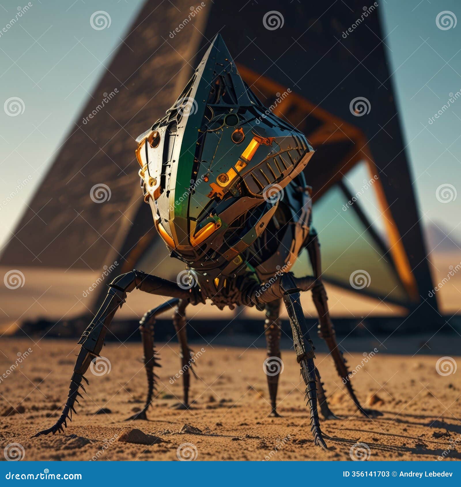 Encounter with the Insectoid Alien Civilizatio Stock Image - Image of ...