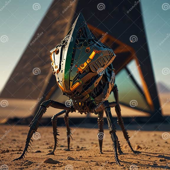 Encounter with the Insectoid Alien Civilizatio Stock Image - Image of ...
