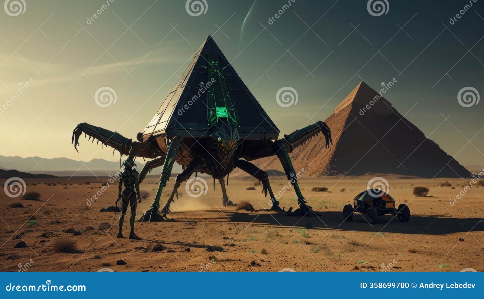 Encounter with the Insectoid Alien Civilizatio Stock Photo - Image of ...