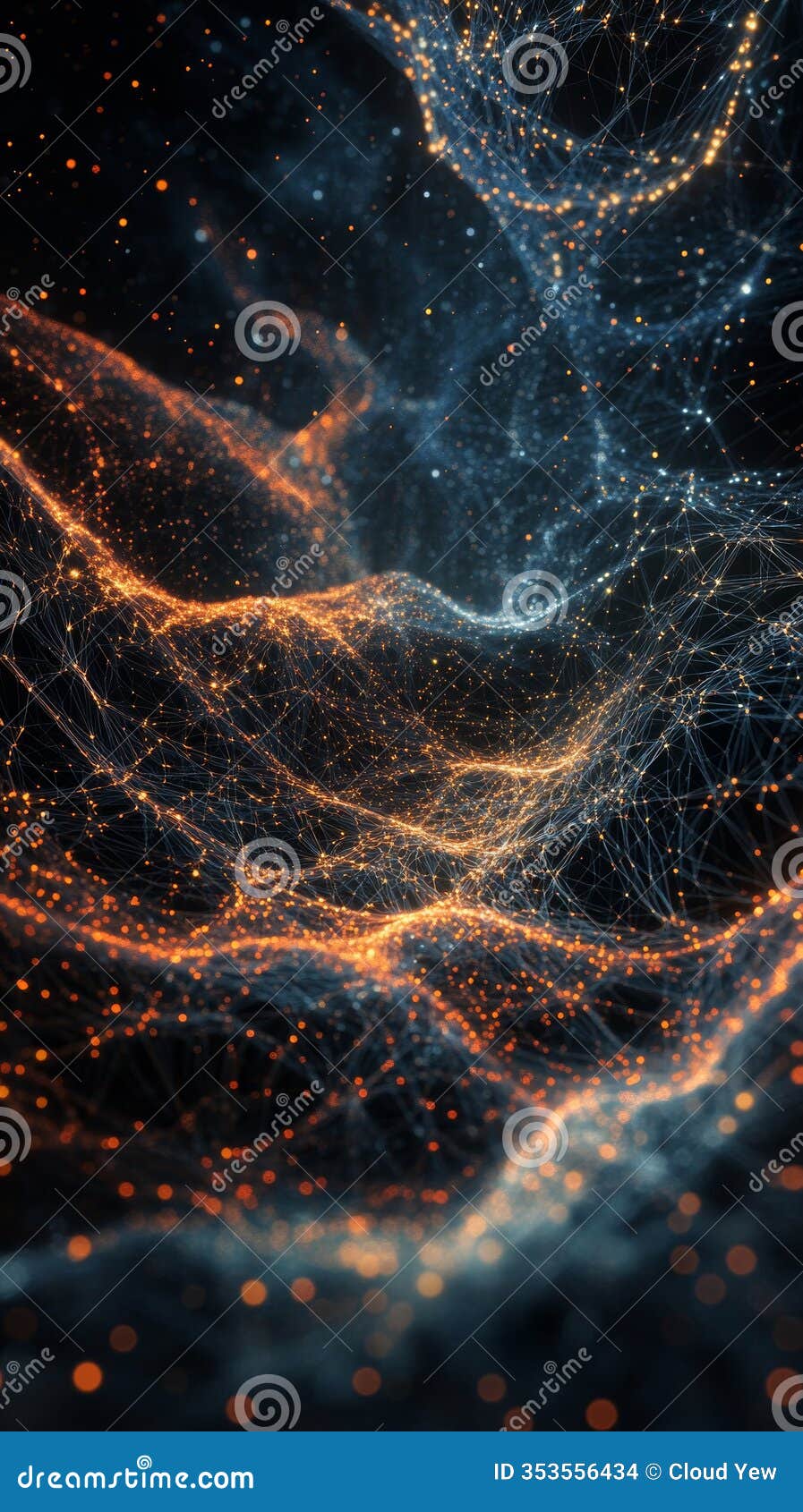 Surreal Design of Flowing Data Streams with a Network of Glowing Points ...