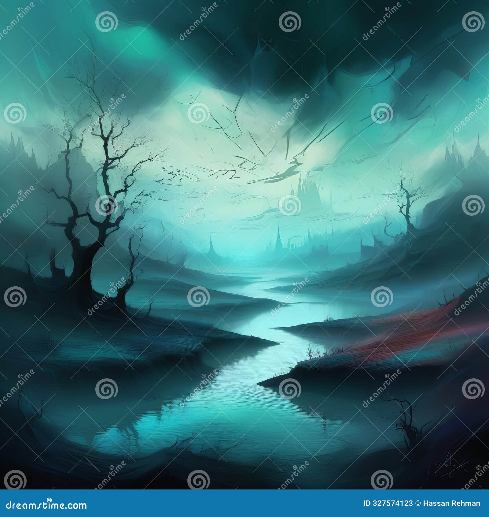 In A Surreal Digital Realm, An Abstract Tree Structure Emerges. Stock ... In A Surreal Digital Realm, An Abstract Tree Structure Emerges. Stock ...