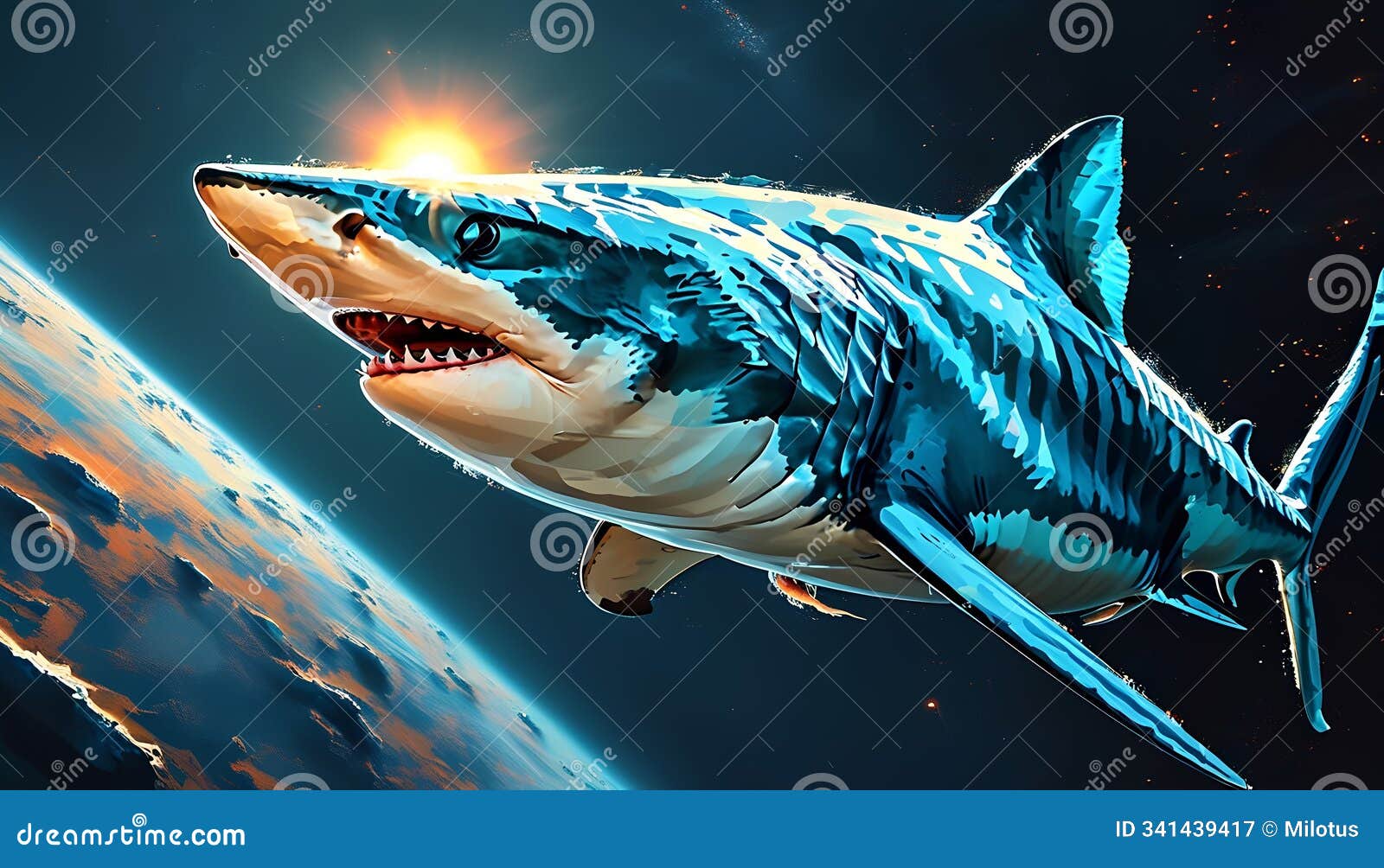 Surreal Shark Mask Portrait Detailed Illustration By Joshua Hoffine ...