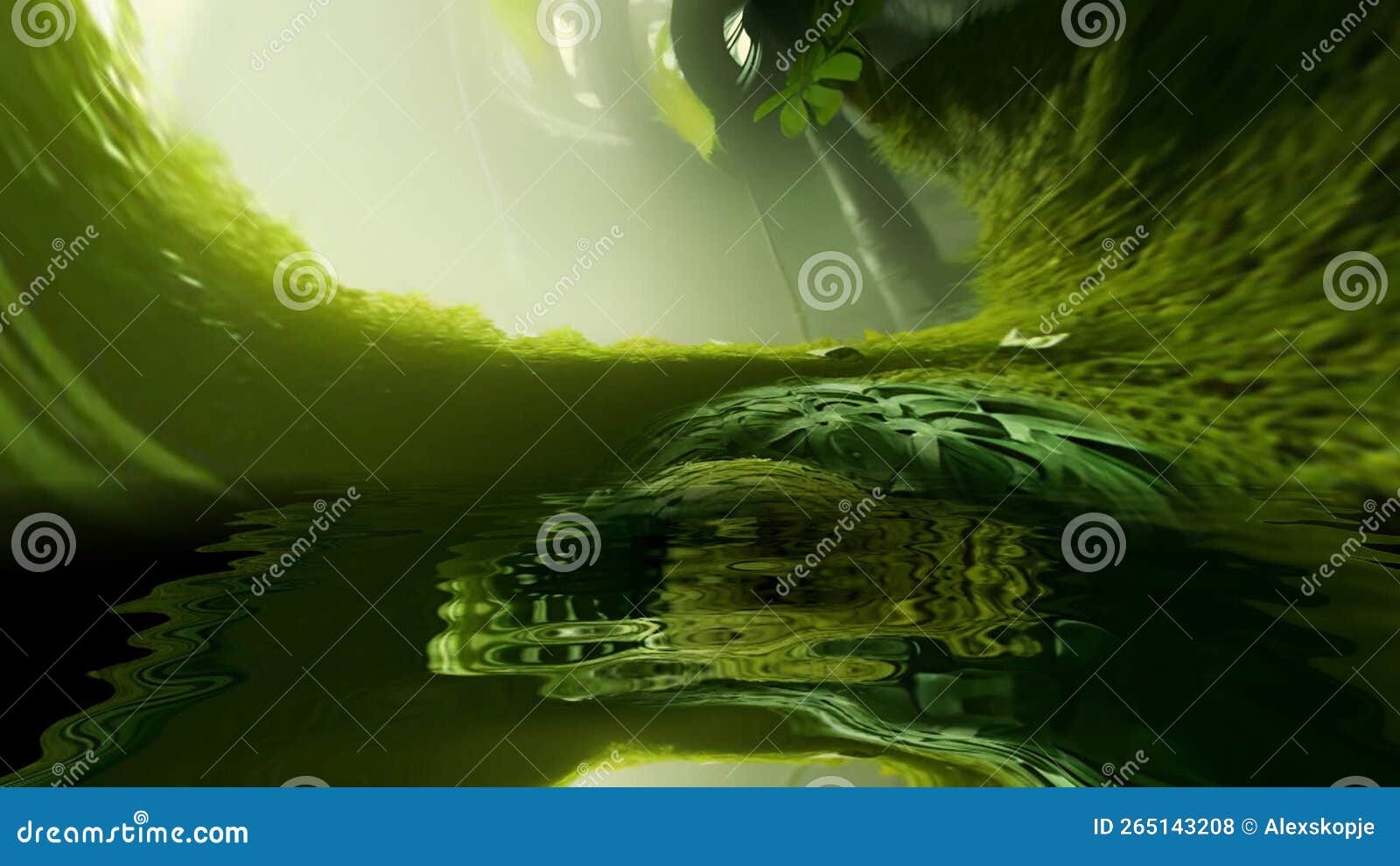 Surreal Distorted Alien Scene Reflected in Water Stock Footage - Video ...