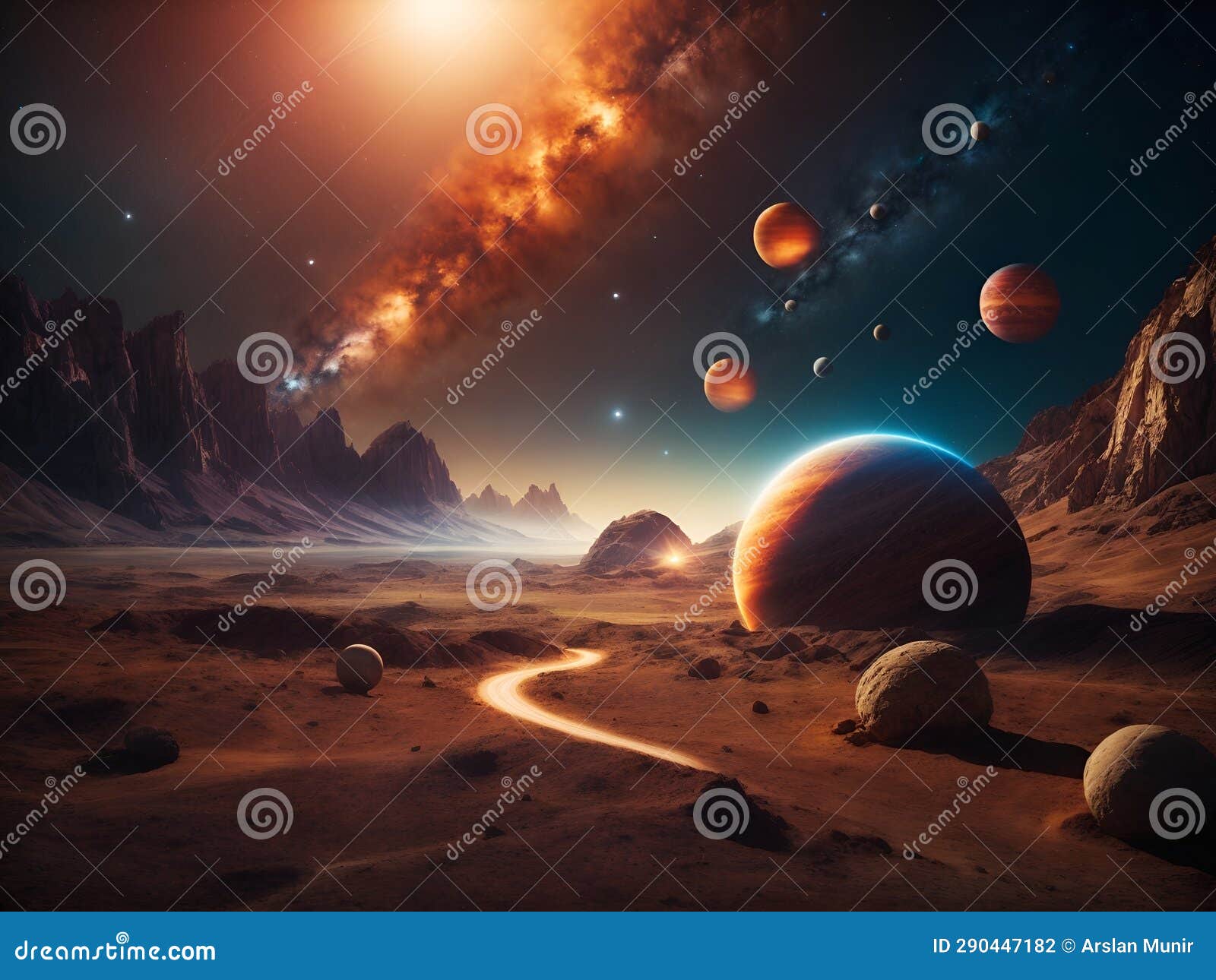 A Surreal, Dream-like Landscape of the Planets of the Solar System ...