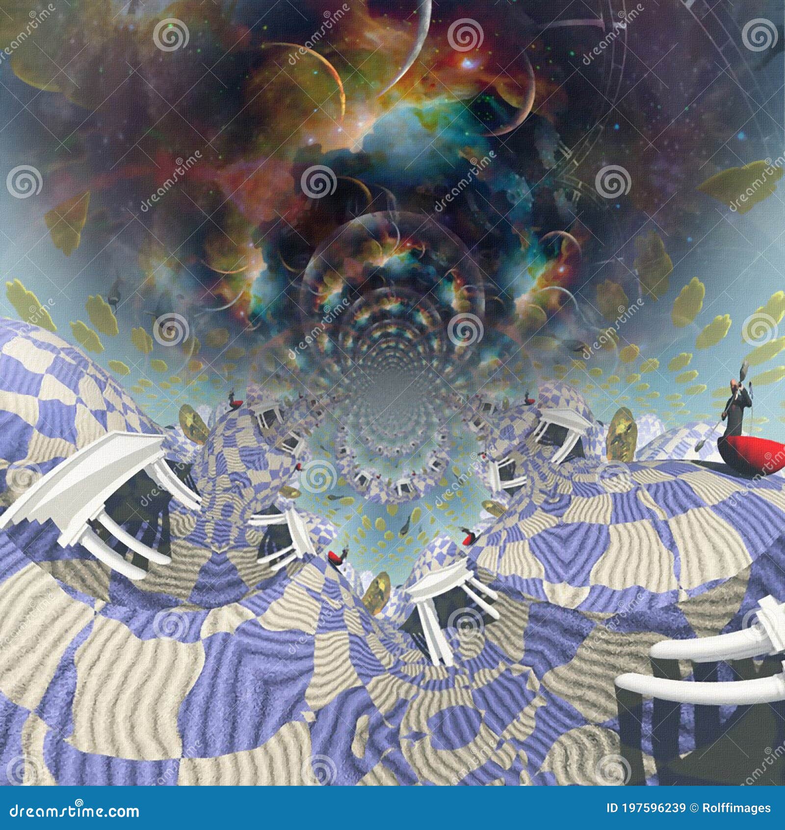 Surreal dream stock illustration. Illustration of imagination - 197596239