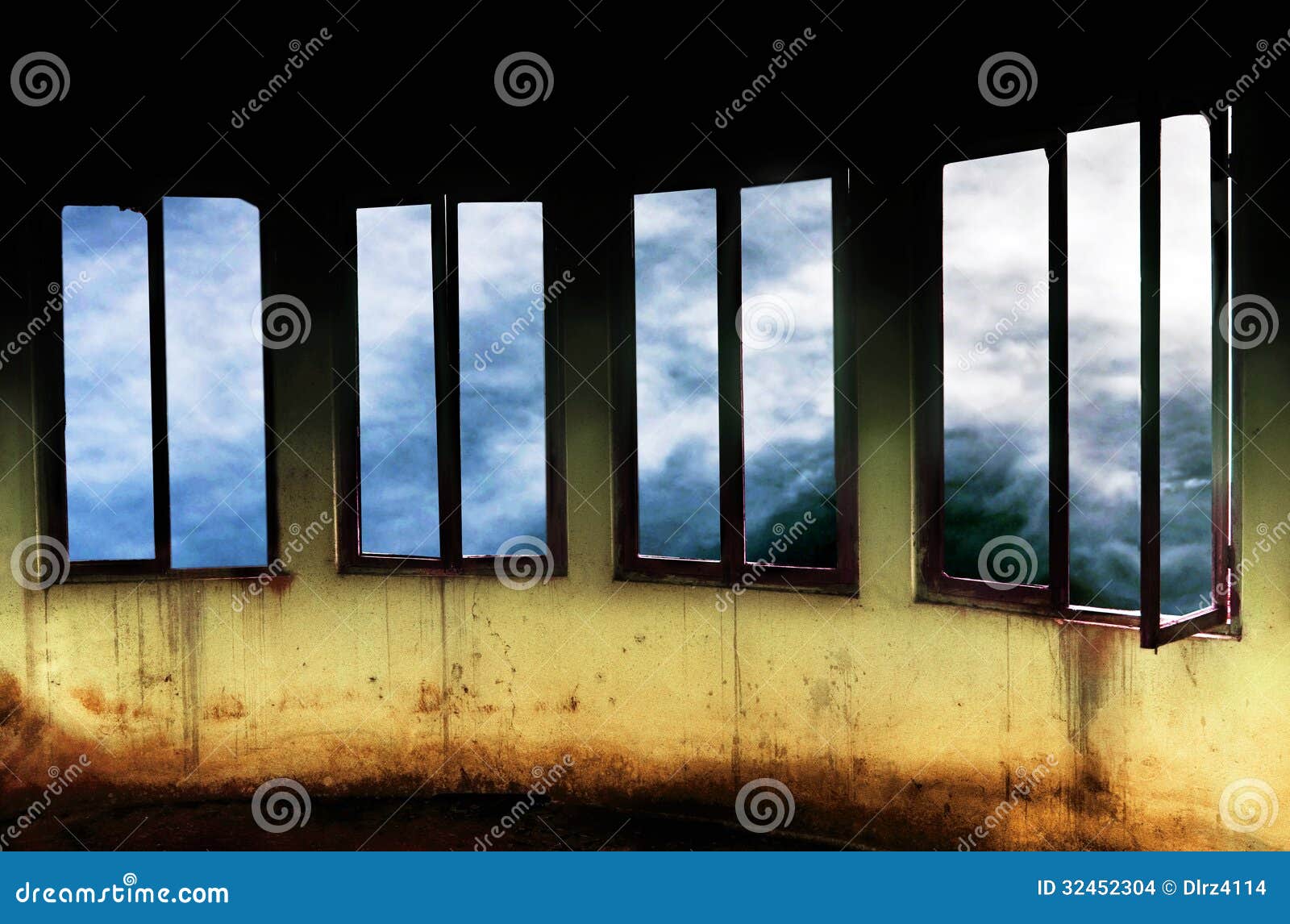 Surreal Dreamy Windows stock photo. Image of abandoned - 32452304