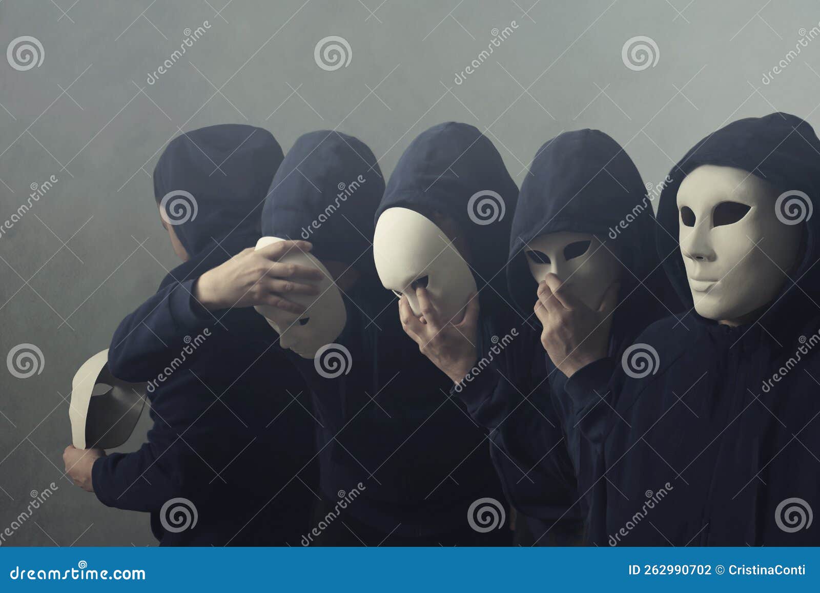 Surreal Duplicate Man with Mask, Concept of Identity Crisis with ...