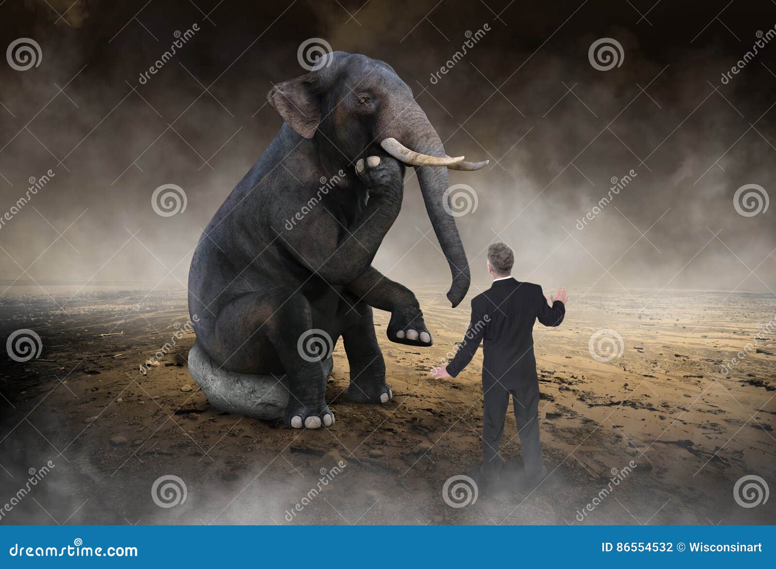 Surreal Elephant Think, Ideas, Innovation Stock Photography ...