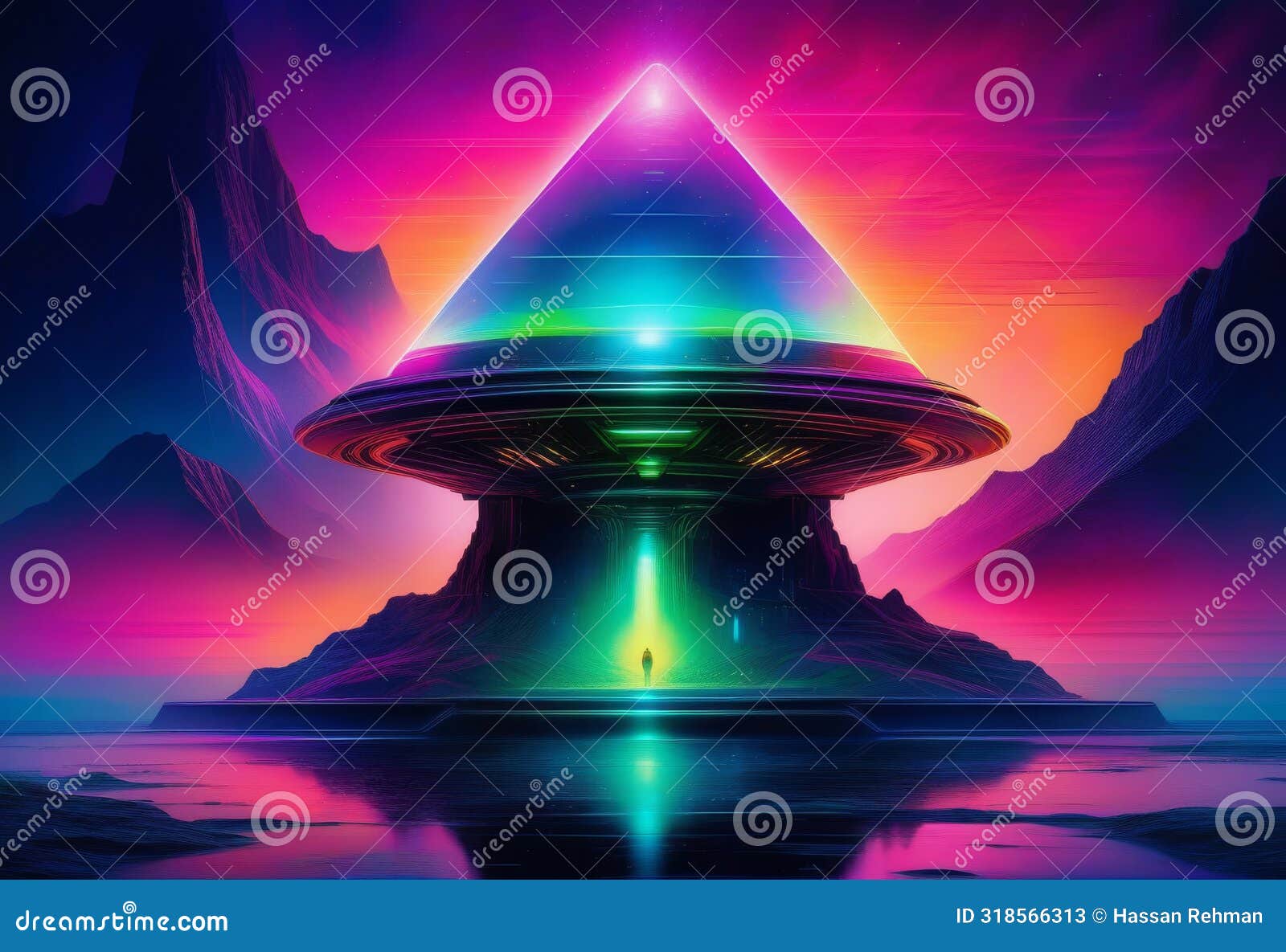 Enigmatic Alien Stone Pyramid. Generate Ai Royalty-Free Stock Photo ...