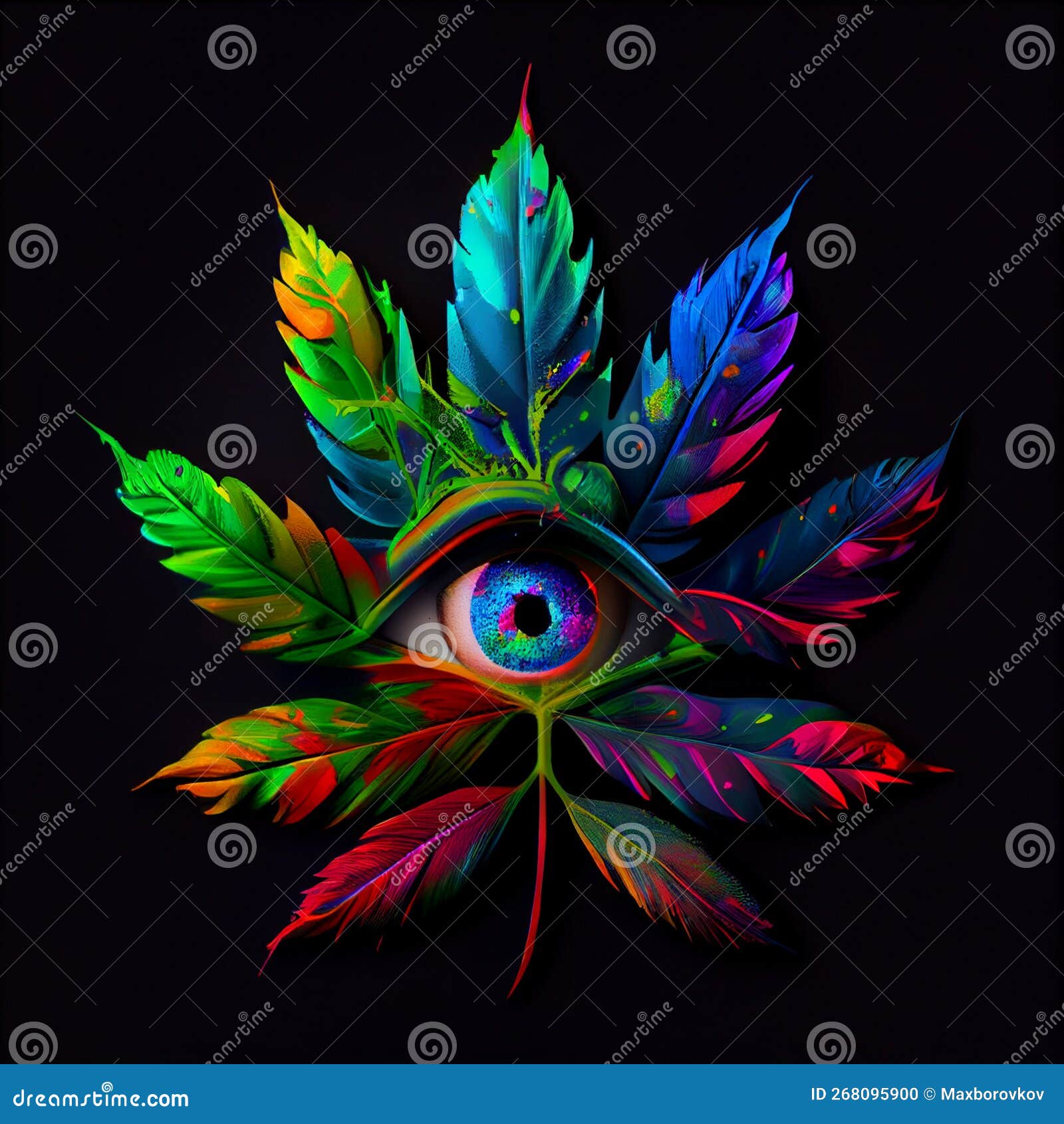 Hemp Leaf Pattern Vector Illustration | CartoonDealer.com #177330564