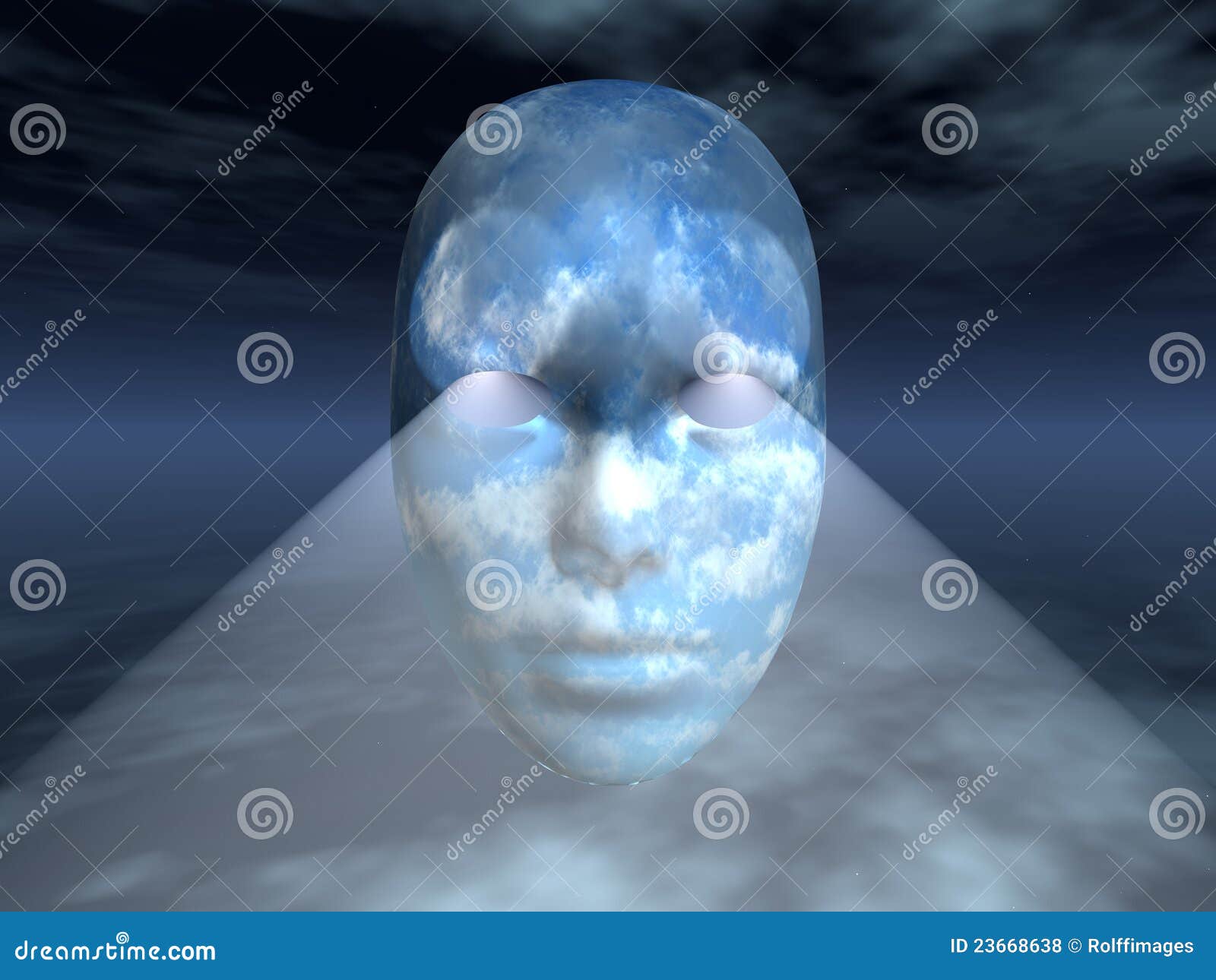 Surreal Face Painting. One Line Art Poster. Female Contour Silhouette ...