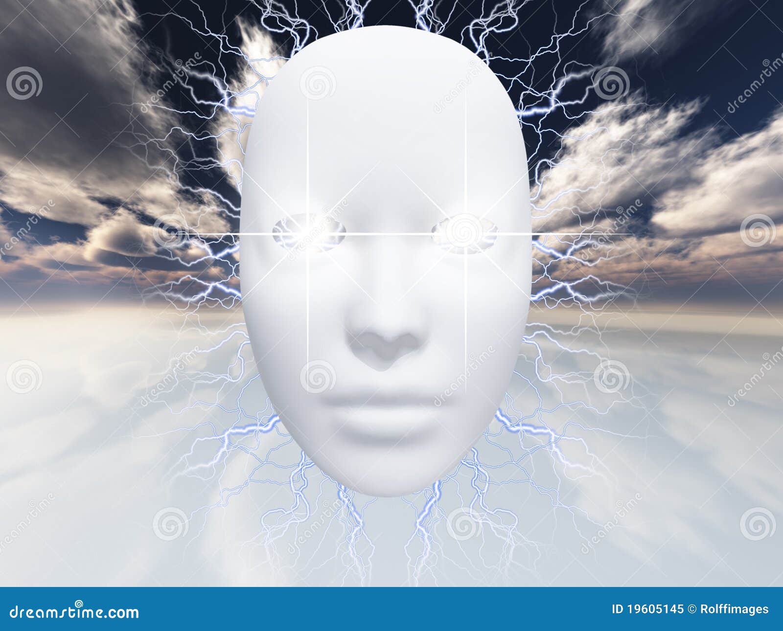 Surreal Face Painting. One Line Art Poster. Female Contour Silhouette ...