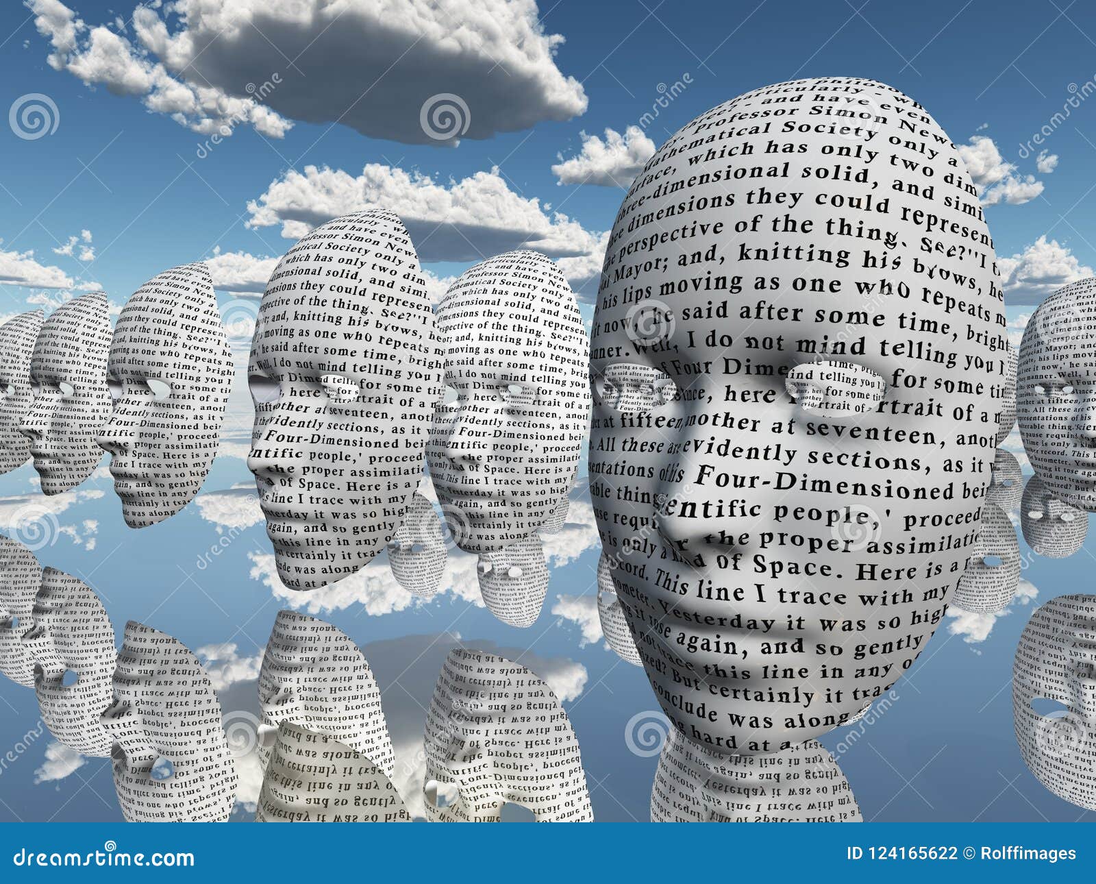 Surreal Face Painting. One Line Art Poster. Female Contour Silhouette ...