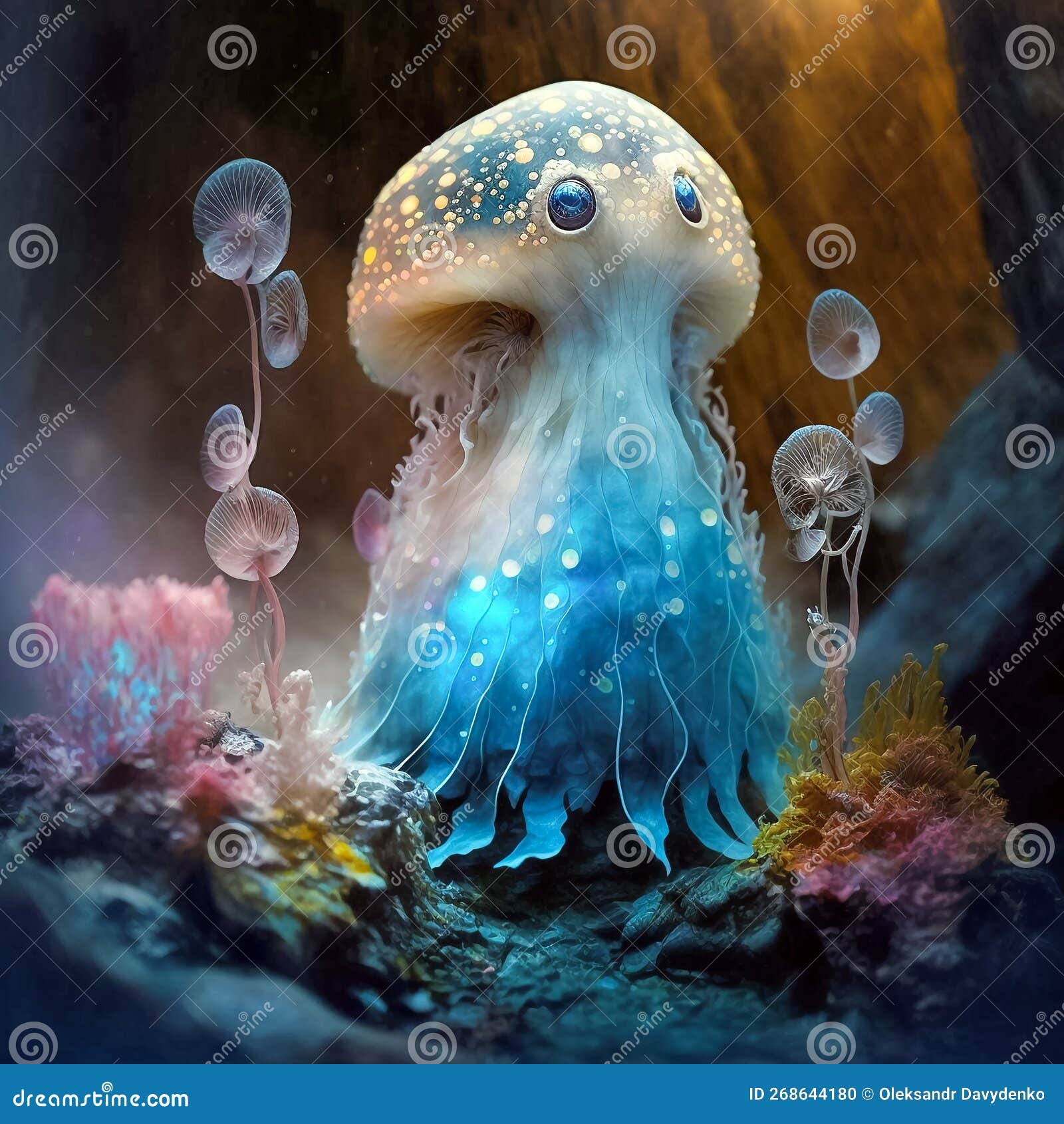 Surreal Fantasy Creature, Whimsical Illustration Stock Illustration ...